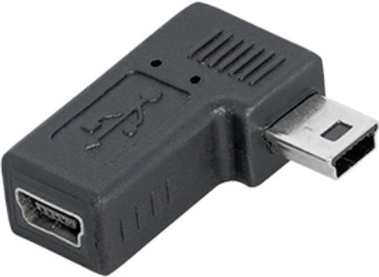 USB Mini B naar USB Mini B haakse adapter / zwart | bol