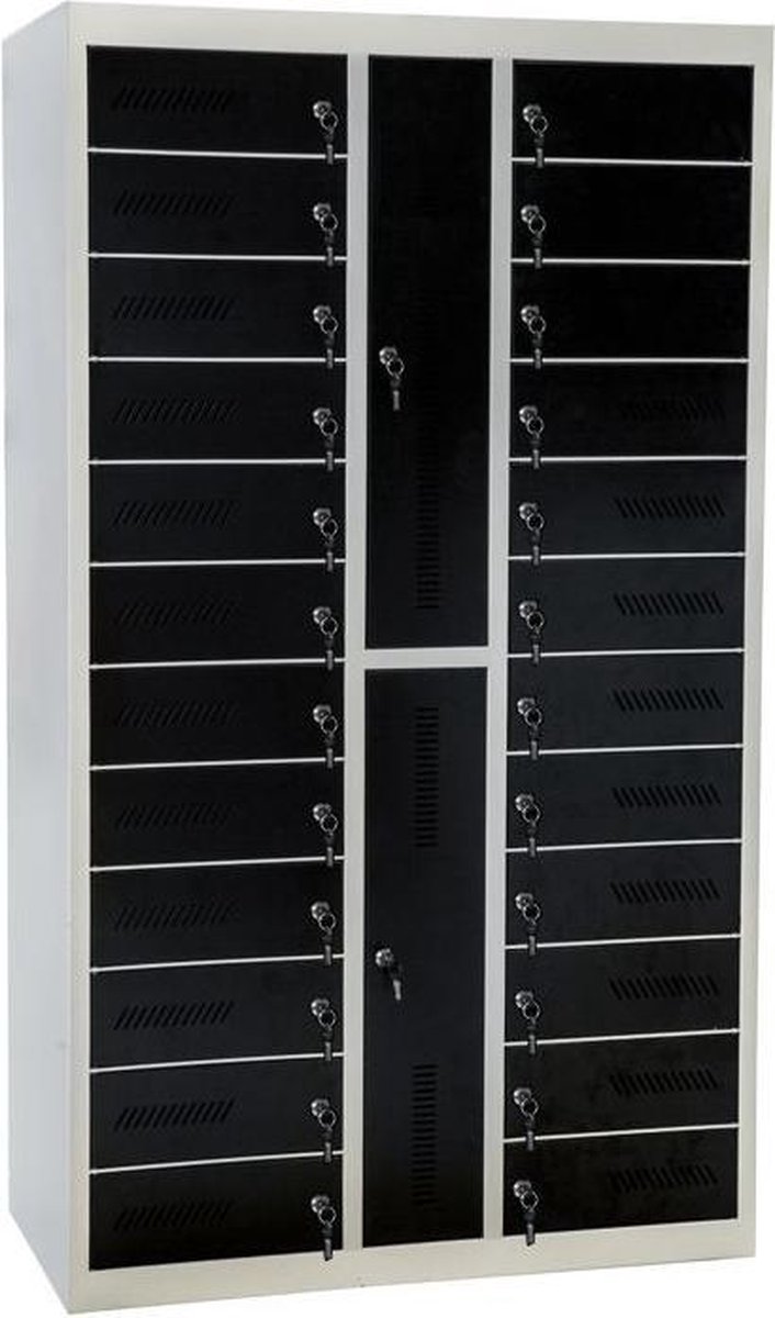 Safelock laptop en tablet locker voor 24 apparaten - Lock&Key | bol.com