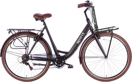 Spirit Bright Plus Damesfiets 6-Speed Mat-zwart - 50cm | bol
