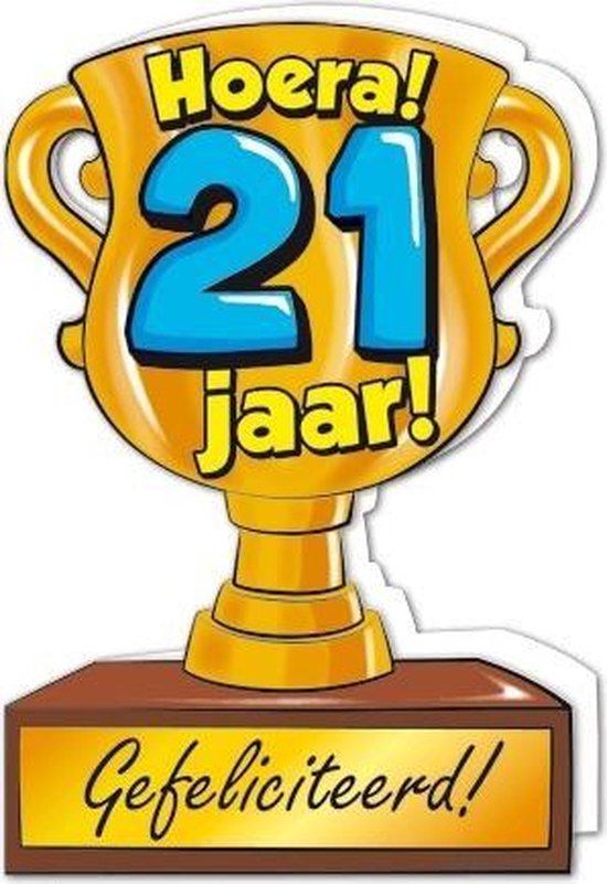 Wenskaart Trofee 21 jaar | bol