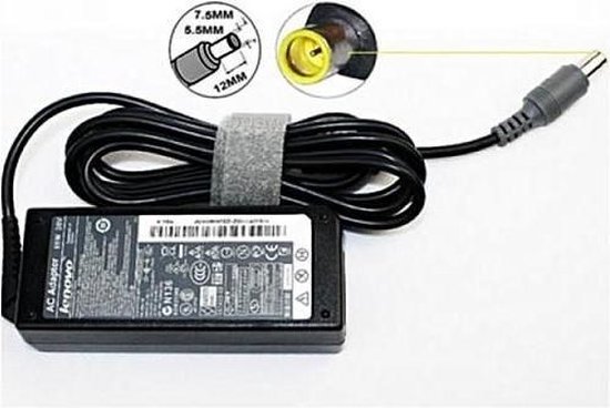 Lenovo origineel round pin adapter 65w 20v 3,25a 7.9mm x 5.5mm | bol