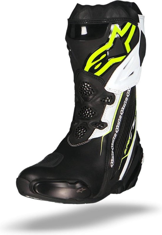 Alpinestars Supertech R Black Yellow Fluo White Motorcycle Boots 42 | bol