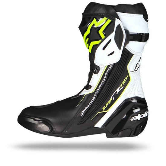 Alpinestars Supertech R Black Yellow Fluo White Motorcycle Boots 42 | bol