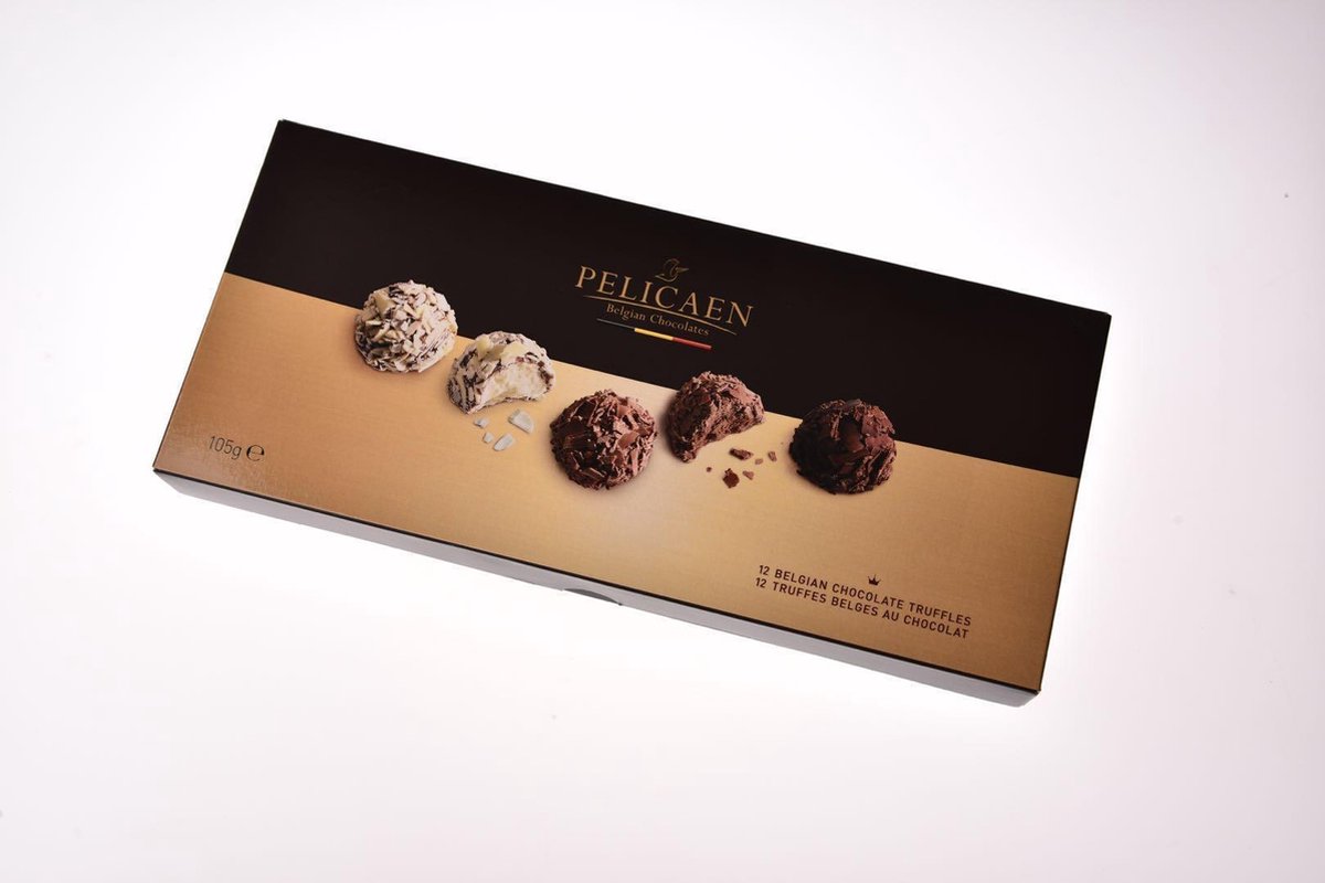 Pelicaen Belgische Chocolade Truffels 105 gram - Mix van 12 heerlijke ...
