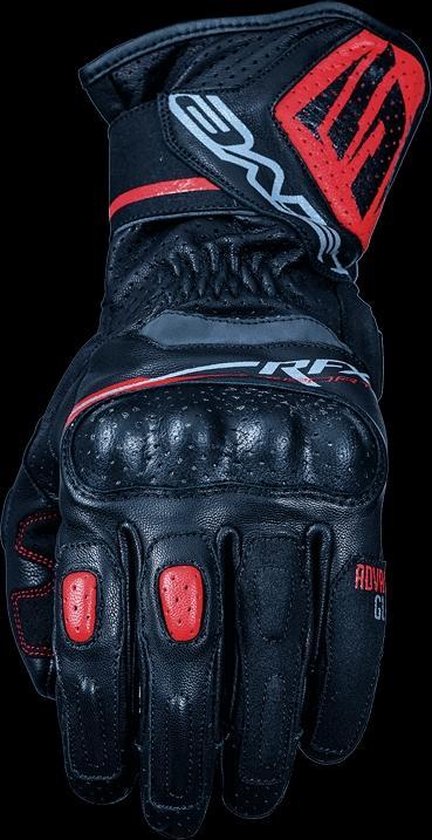 FIVE RFX SPORT BLACK RED MOTORCYCLE GLOVES 2XL - Maat 2XL - Handschoen ...