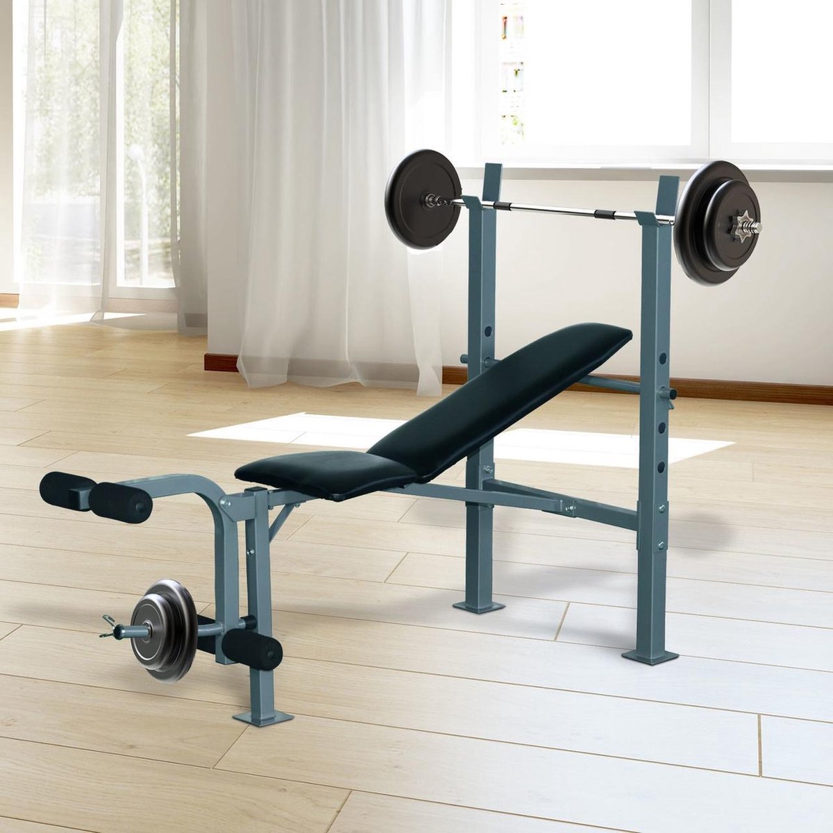 Fitnessbank - Fitnessbank verstelbaar - Halterbank - Buikspierbank ...