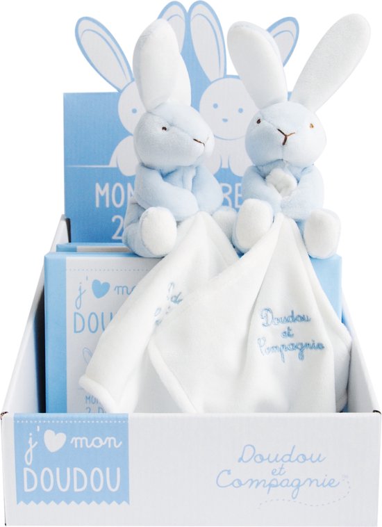 Doudou et Compagnie J'Aime Mon Doudou - Coffret Duo Bleu (2 Coffrets Ours + 2 Coffrets... | bol.com
