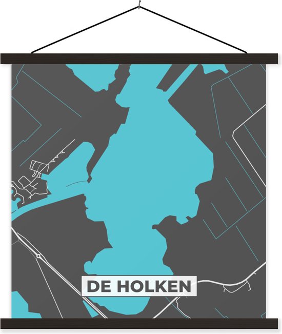 Posterhanger incl. Poster - Schoolplaat - Kaart - Friesland - De Holken ...