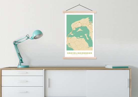 Schoolplaat - Grevelingenmeer - Stadskaart - Plattegrond - Vintage ...