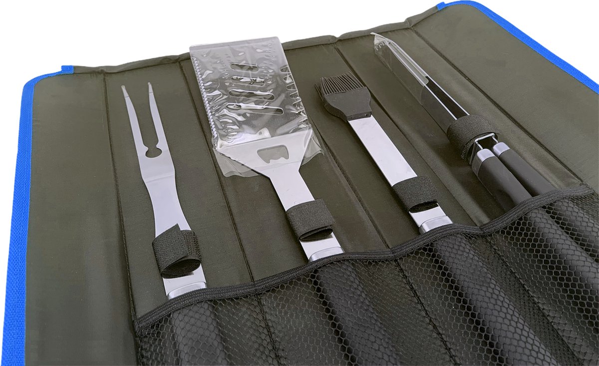 BBQ accessoires set ‘PRO3’ - 4 delig + opberg tas voor grill ...