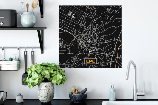 Poster Plattegrond - Epe - Goud - Kaart - Stadskaart - 50x50 cm | bol