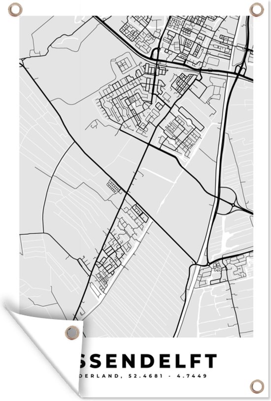 Tuinposters buiten Plattegrond - Assendelft - Stadskaart - Kaart ...