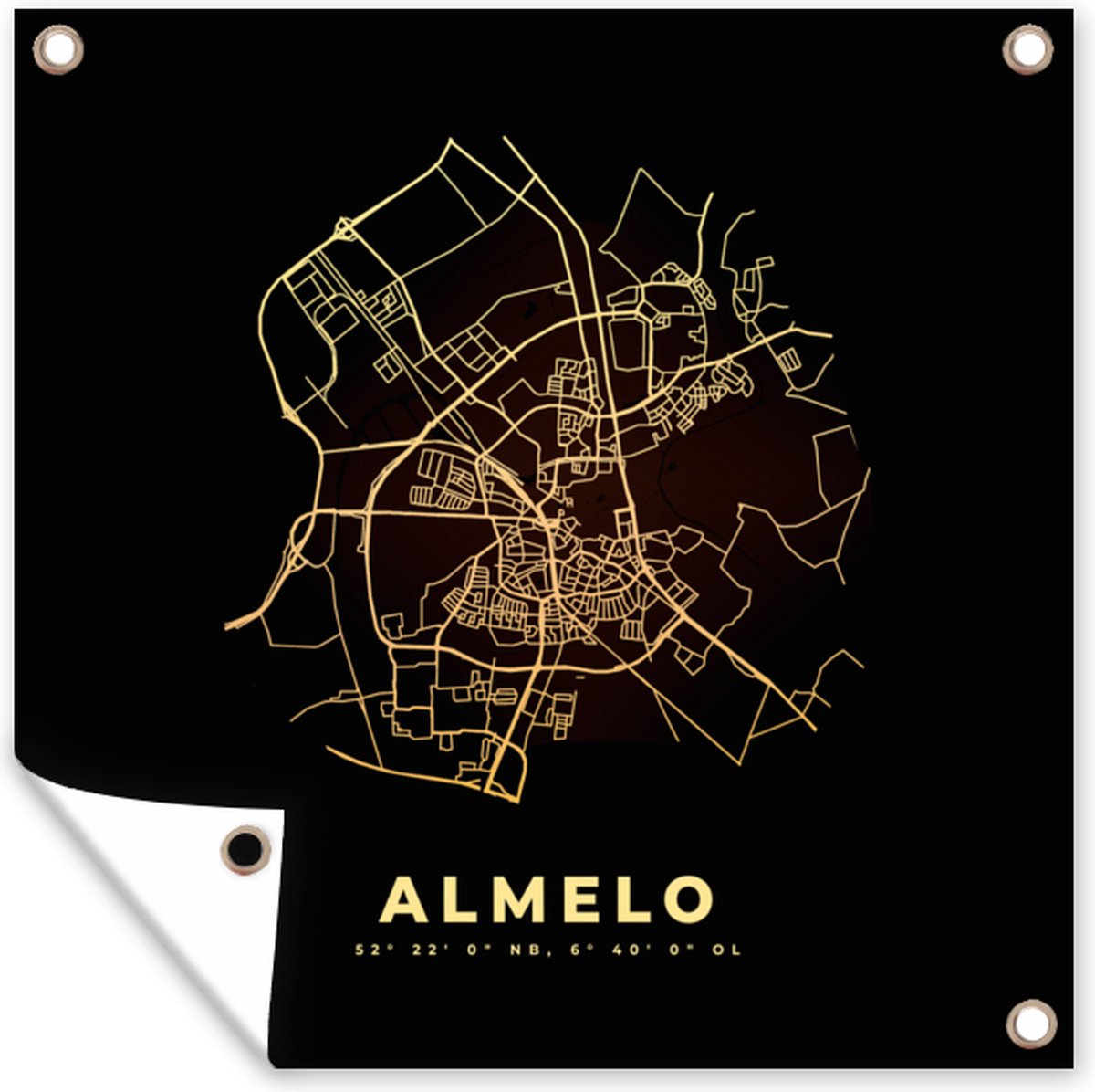Tuinposters Almelo - Stadskaart - Kaart - Plattegrond - Nederland ...