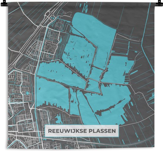 Wandkleed - Wanddoek - Plattegrond - Reeuwijkse Plassen - Stadskaart ...