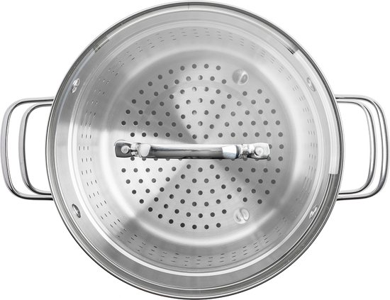 Dagelijkse Kost Kookpan met pasta inzet - 24cm/7.8L - RVS | bol.com