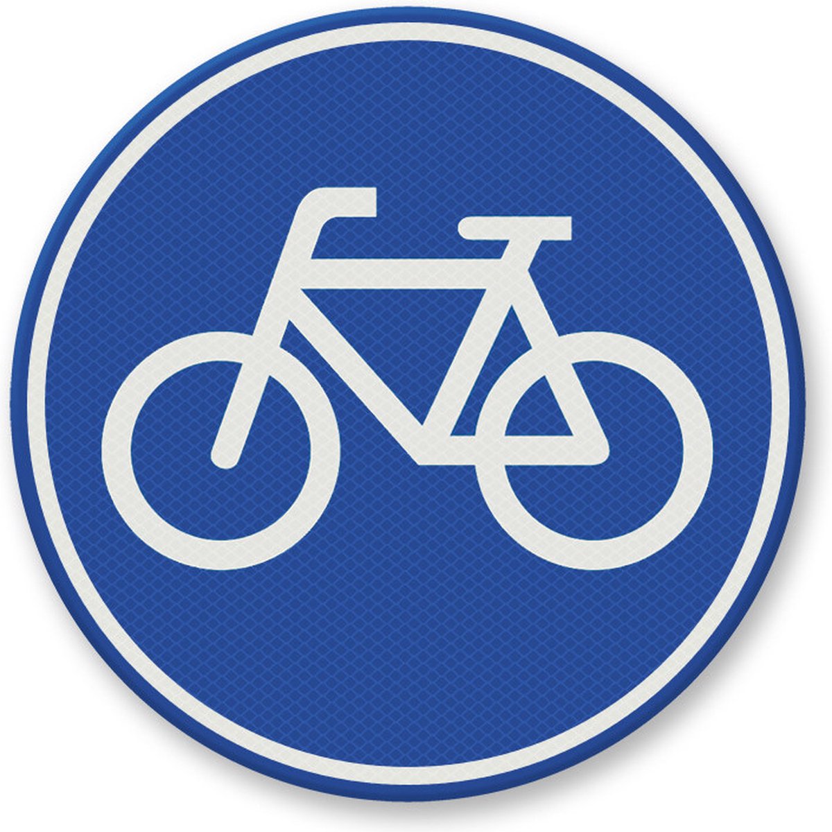 Verkeersbord G11 fietspad - aluminium DOR 1000 mm Klasse 3 - 15 jaar ...