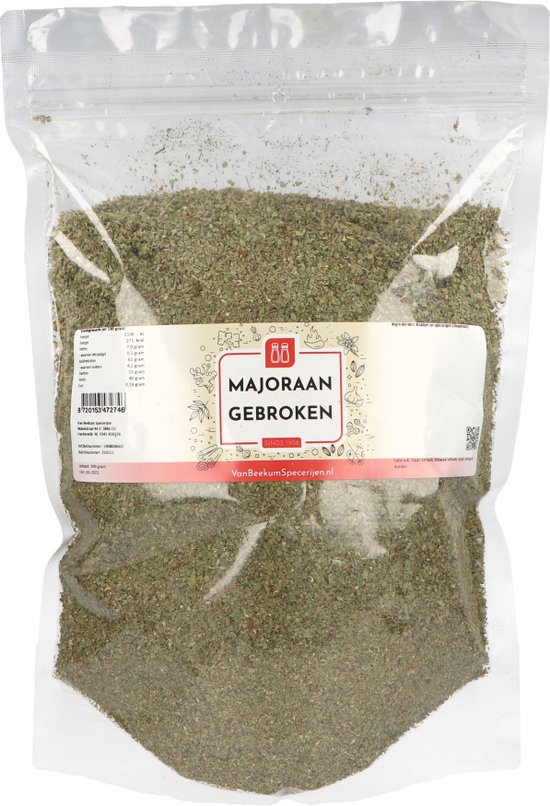 Van Beekum Specerijen - Majoraan / Marjolein Gebroken - 225 Gram ...