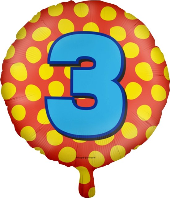 Happy foil balloons - 3 years | bol