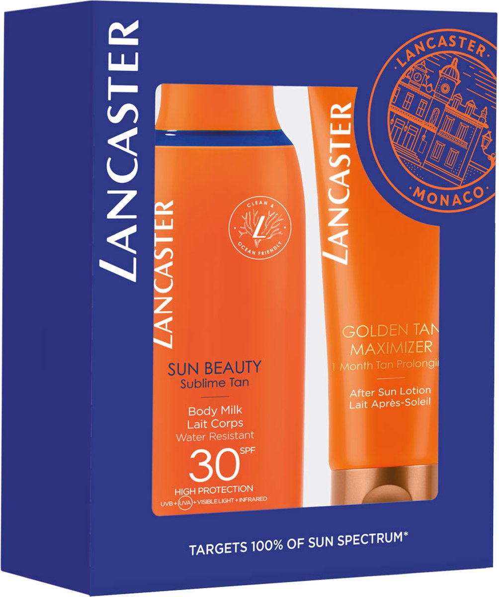 Lancaster Sun Duo Set: Sun Beauty Body Milk SPF30 (175ml) - Golden Tan ...