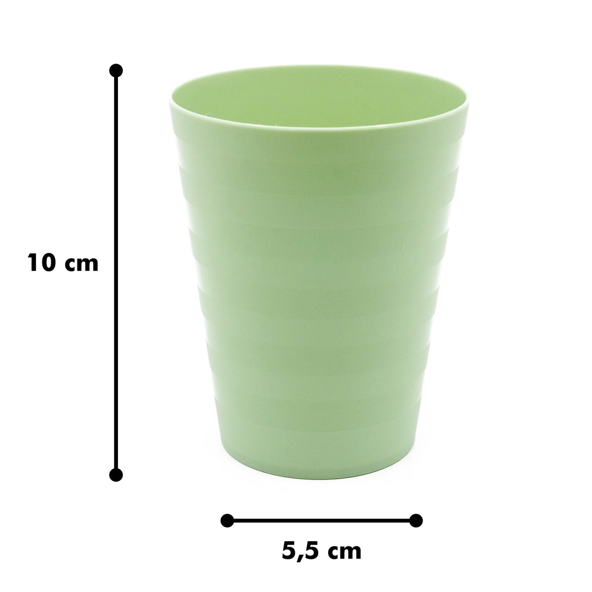 In Round Herbruikbare Plastic Drink bekers – 20 Stuks – Groen | bol.com