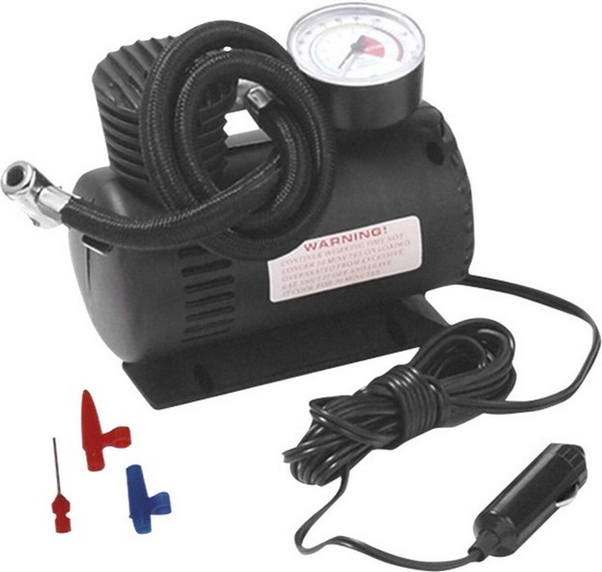 mini-luchtcompressor 12 Volt kunststof zwart | bol.com