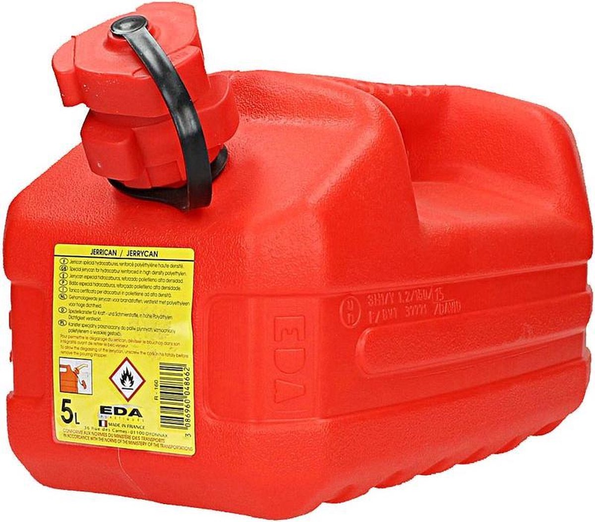 EDA - Benzine jerrycan - 5 Liter - Rood | bol.com