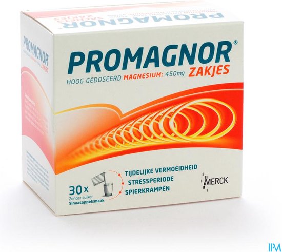 Promagnor: Hoog Gedoseerd Magnesium 450mg (30 zakjes) | bol