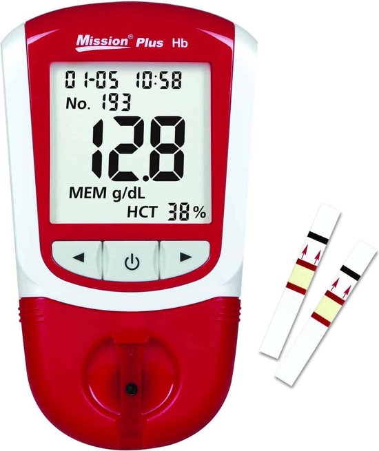 Mission Plus Hb Hemoglobin Meter Start Pakket Basic (incl. 10 strips) | bol