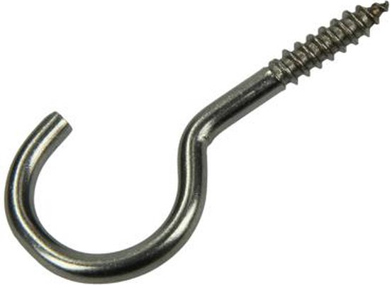 Mack Rvs Schroefhaak 2 Stuks 5,0 X 40 Mm | bol