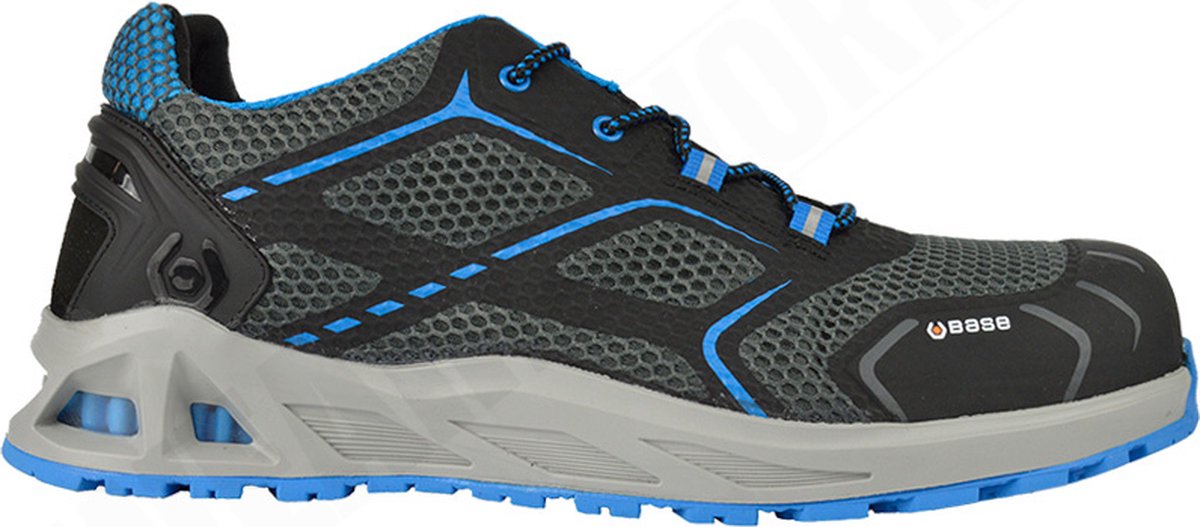 Base - Werkschoen K-Move - S1P HRO SRC - Zwart / Grijs / Blauw - Maat ...