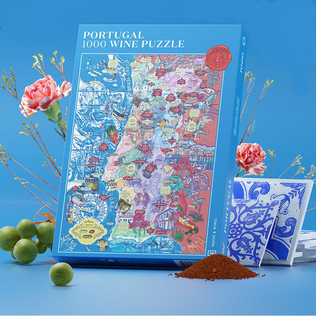 Puzzel Portugal wijn - wijnkaart Portugese wijngebieden - legpuzzel ...