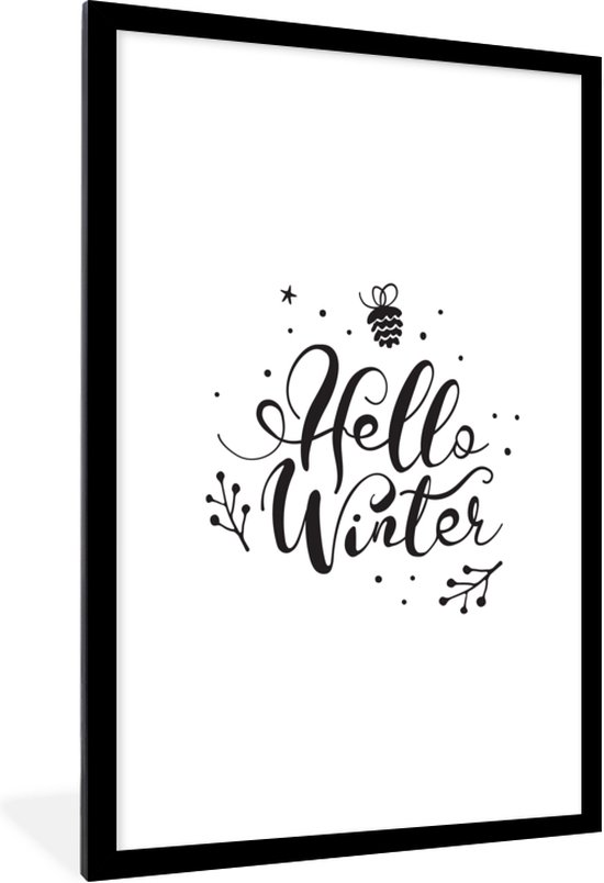 Fotolijst incl. Poster - Spreuken - Hello winter - Quotes - Kerst ...