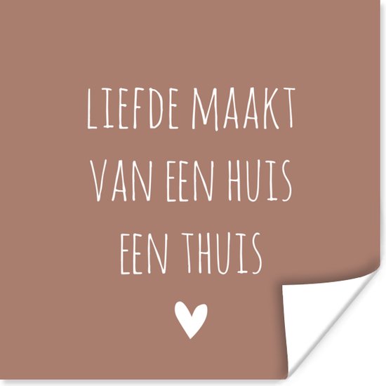 Poster Spreuken - Liefde maakt van een huis een thuis - Quotes - 30x30 ...