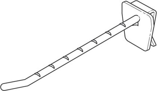 10 stuks - Klem Haak / Displayhaak met Klem - Wit - 16.5cm - type: AKE ...