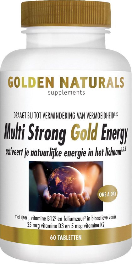 Golden Naturals Multi Strong Gold Energy (60 veganistische tabletten ...