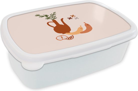 Broodtrommel Wit - Lunchbox - Brooddoos - Kan - Fruit - Pastel ...