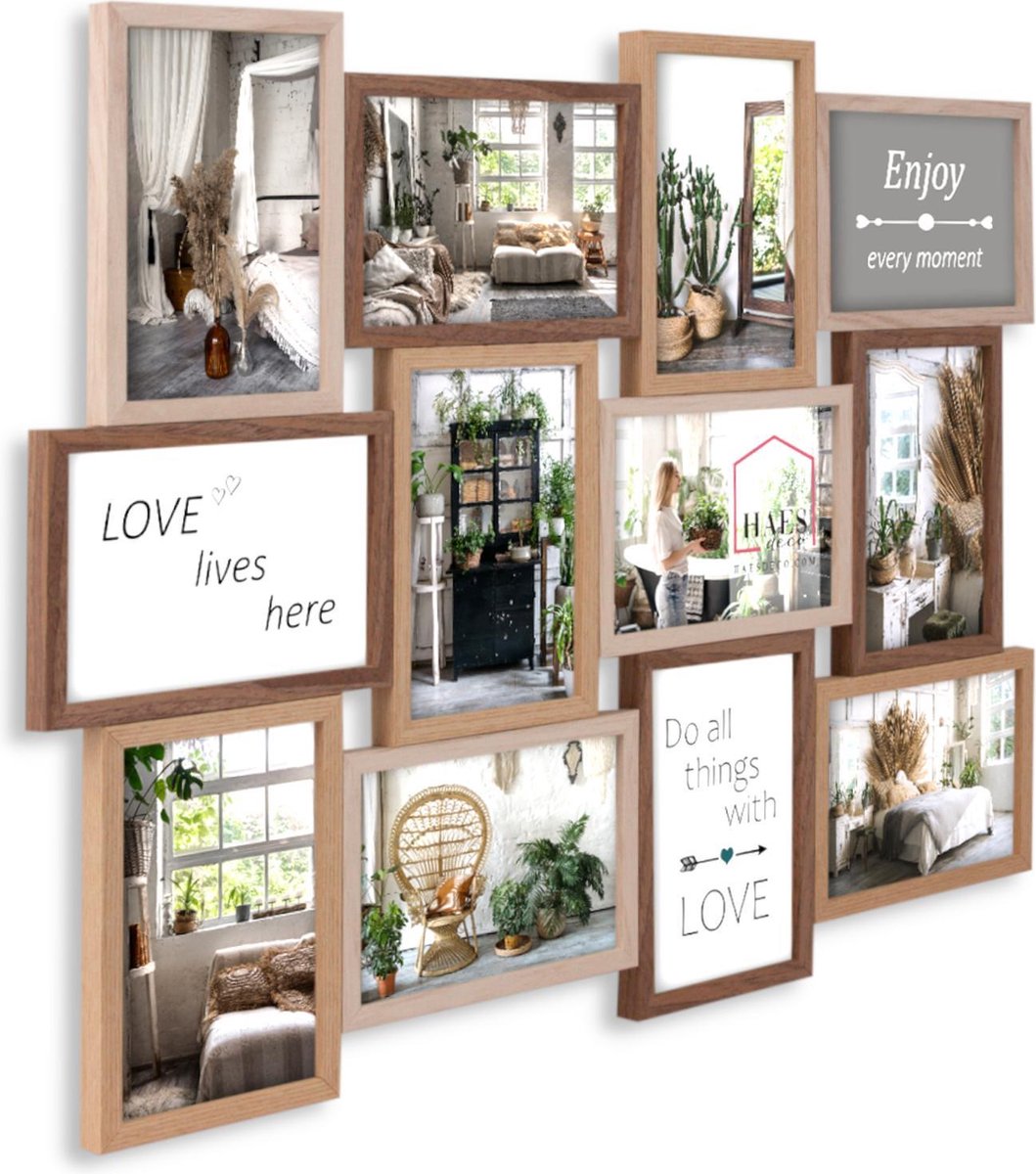 HAES DECO - Cadre Multi Photo en Bois / Galerie Stockholm en 3 tons de ...