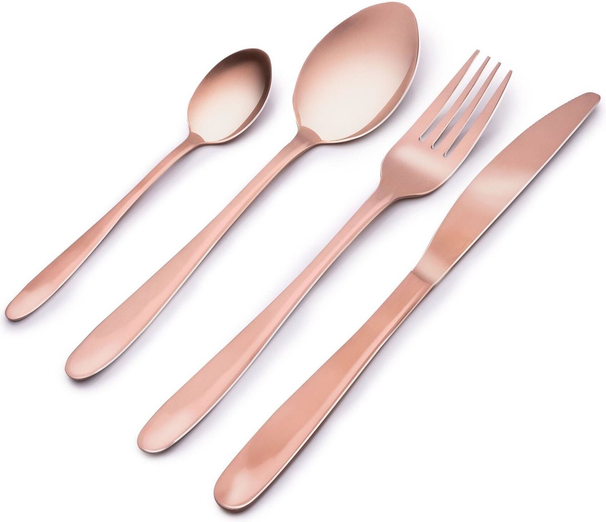 alpina Bestekset - 16-Delig - 4 Persoons - Mat Koper | bol.com