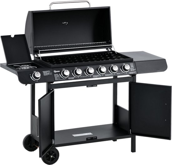Medina Afton BBQ Grill Cart met 7 branders en multifunctionele kast ...