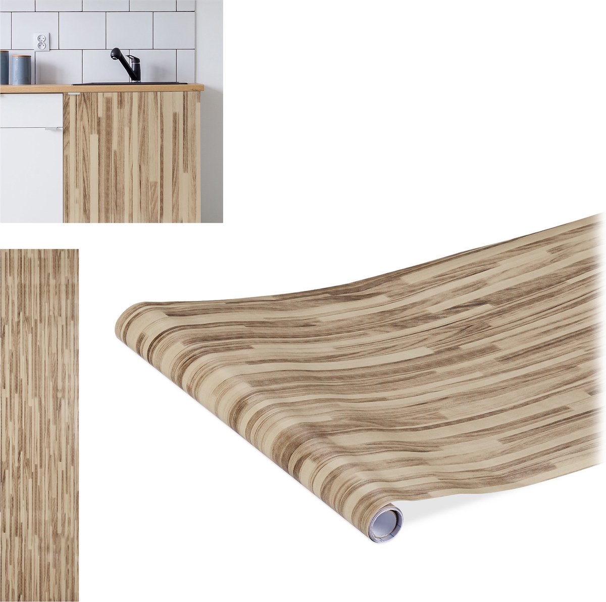 Relaxdays 2x plakfolie - decoratiefolie zelfklevend - kleeffolie ...