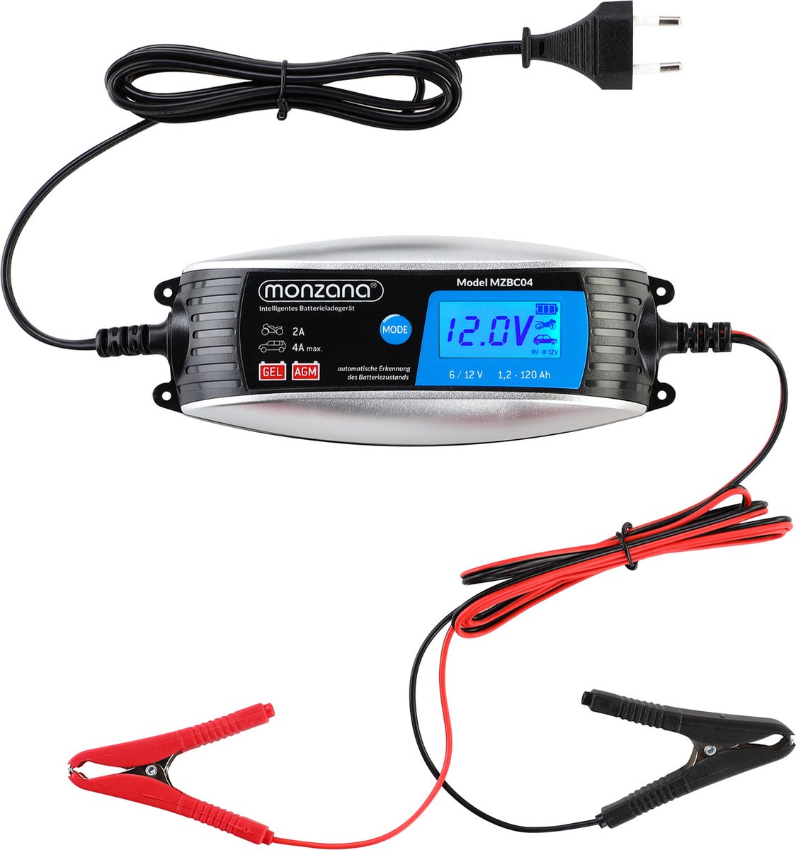 Monza Startkabel - Batterijlader - Auto - 6V 12V Zwart | bol.com