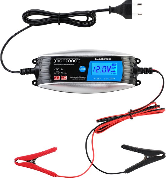 Monza Startkabel - Batterijlader - Auto - 6V 12V Zwart | bol.com