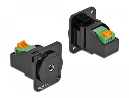 Delock D-Type Module 3.5 mm 3 pin stereo jack female to terminal block ...