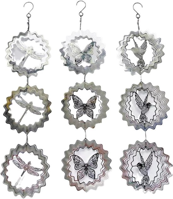 Windspinner - Windgong - Windvanger - Tuin Decoratie - 3-delige ...