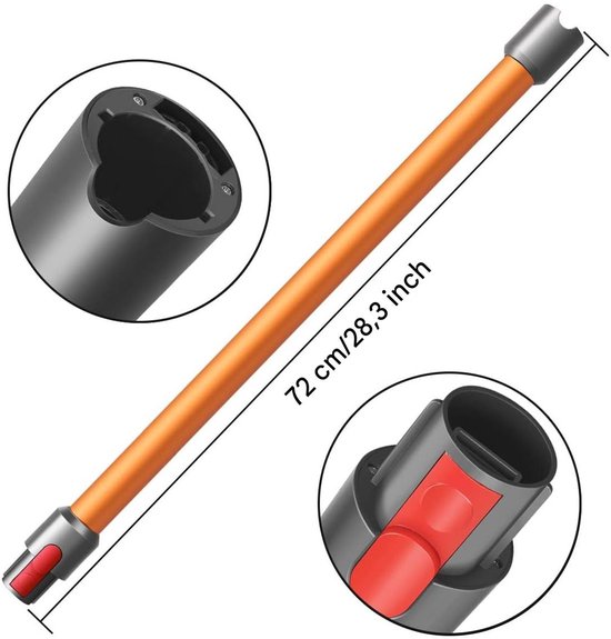 Verlengbuis - Vervangstuk - Geschikt Voor Dyson V7 V8 V10 V11 V15 - 72 cm - Oranje | bol