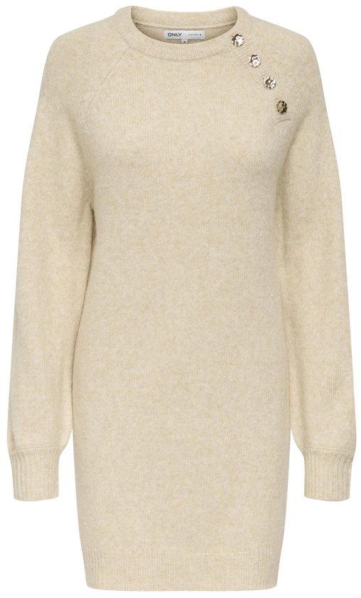 ONLY - ONLEMMA LIFE LS BUTTON ONEC DRESS CC KNT - Dames - Mini jurken | bol