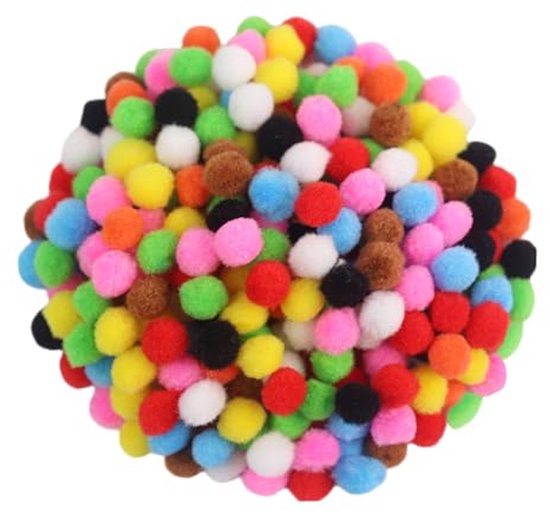 200 pcs Pompons colorés pour loisirs créatifs - Balles de craft moelleuses pour DIY et... | bol