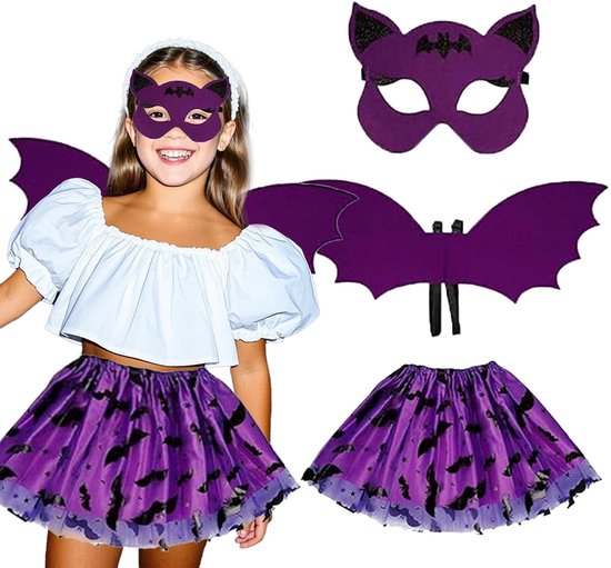 3-Piece Bat Costume Children Bat Costume Girls Bat Wings Costume Bat ...