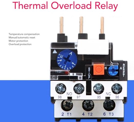 Thermal relay manual/automatic reset, overload relay protection 5.5-8A ...