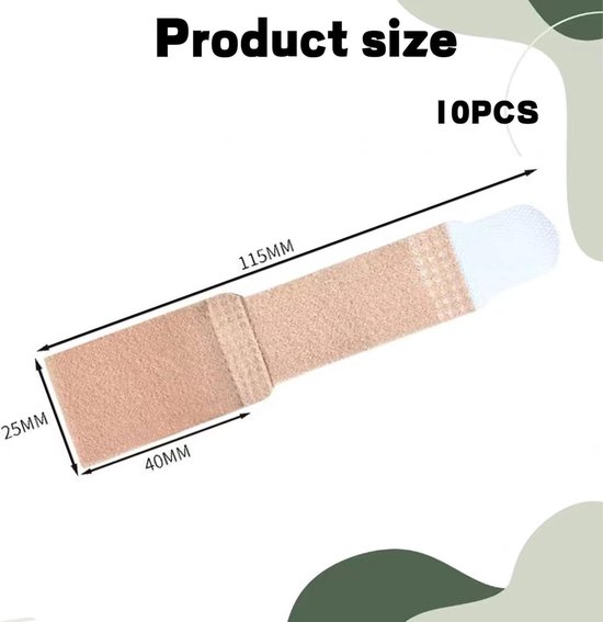 10 bandages de contention pour orteils cassés, adaptés aux orteils ...